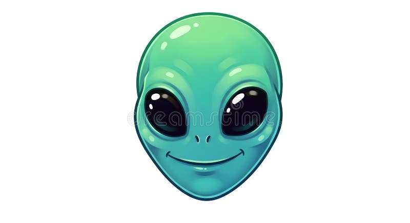 Smiling Alien Face stock illustration. Illustration of clean - 370088296