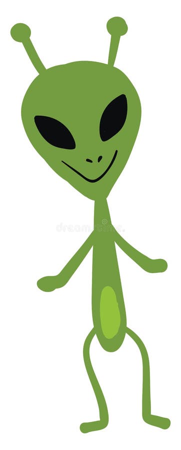 Smiling Alien Cartoon Isolated Stock Vector - Illustration of fantastic ...