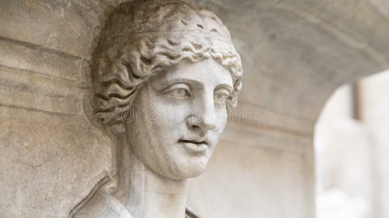 Smiling Ancient Rome S Sculpture. Animated Image Stock Video - Video of ...