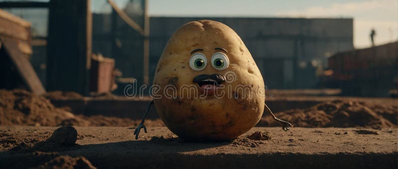 Smiling Animated Potato stock illustration. Illustration of smile ...