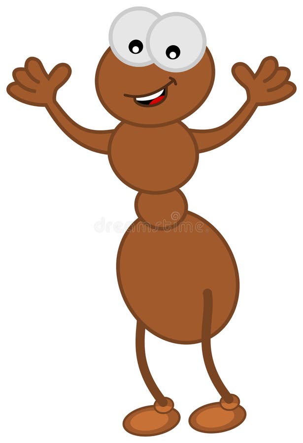 Smiling ant stock illustration. Illustration of happiness - 48270734