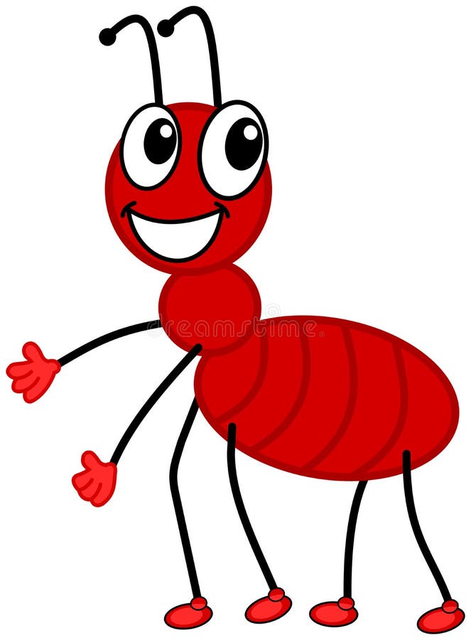 A smiling ant profile stock illustration. Illustration of abdomen ...