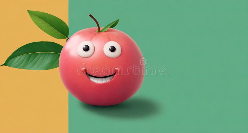 A Smiling Apple stock illustration. Illustration of cartoon - 313742752