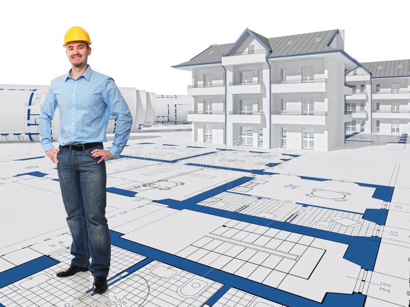 Architect, Work in Progress Stock Illustration - Illustration of ...