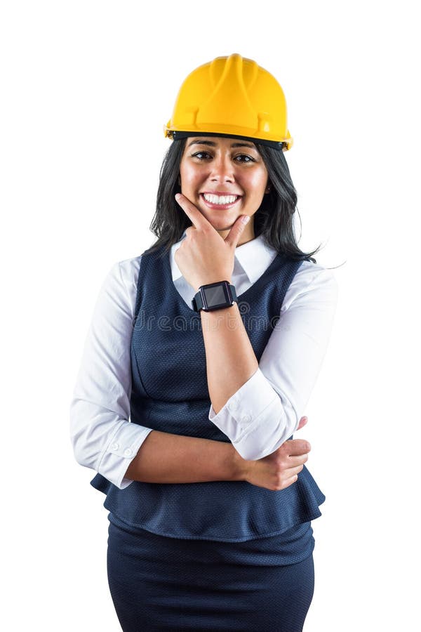 Smiling Architect Wearing Her Safety Hat Stock Photos - Free & Royalty ... Smiling Architect Wearing Her Safety Hat Stock Photos - Free & Royalty ...