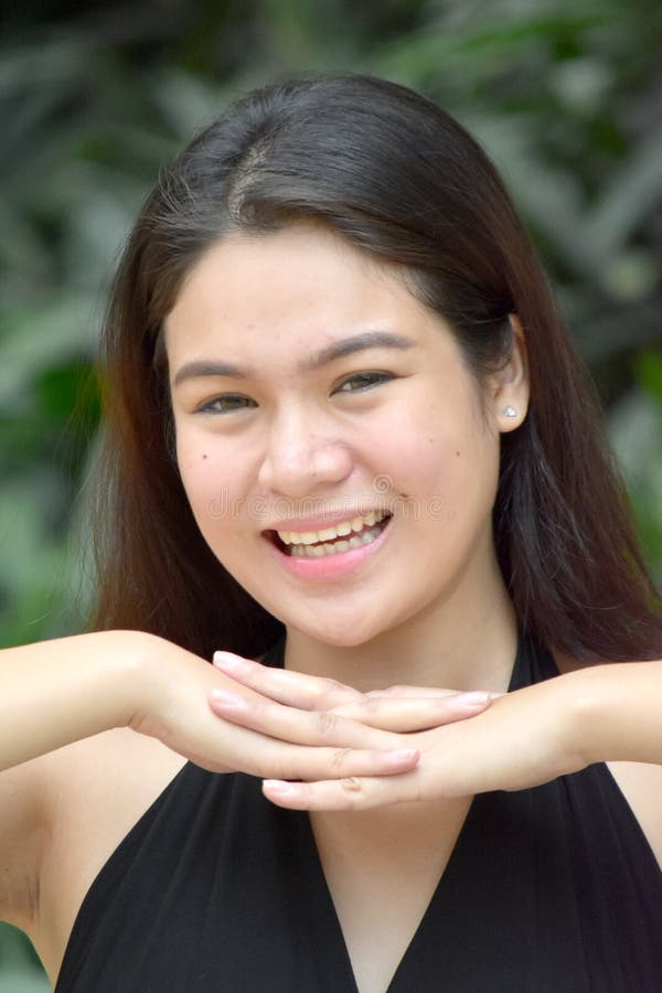 A Smiling Asian Female stock photo. Image of happiness - 157344804