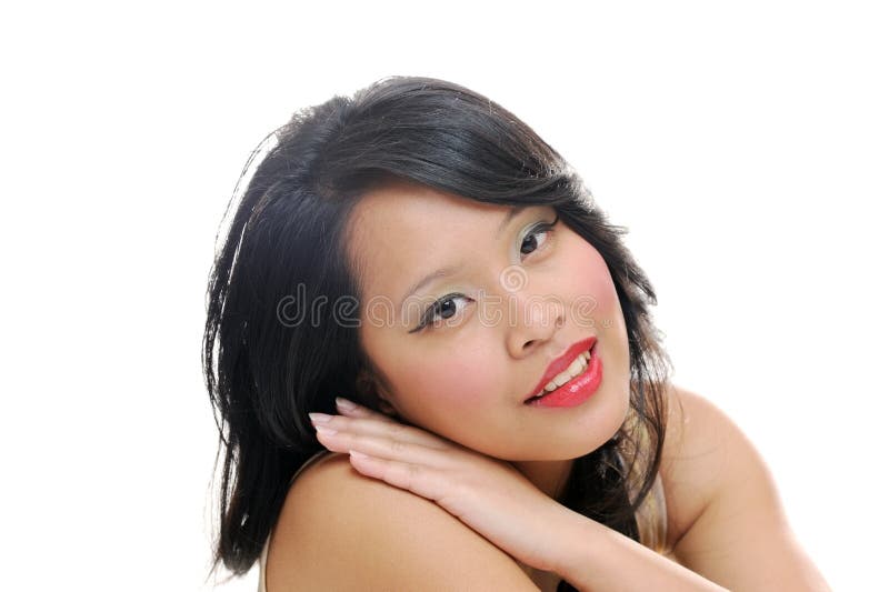 Smiling asian lady stock photo. Image of girl, person - 28066530