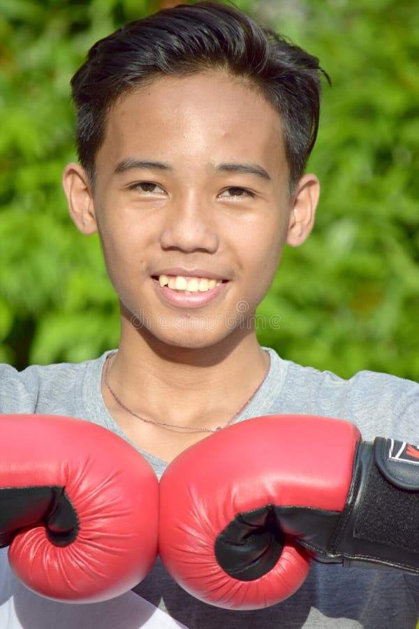 Smiling Athlete Diverse Male Boxer Stock Photo - Image of male, boxer ...