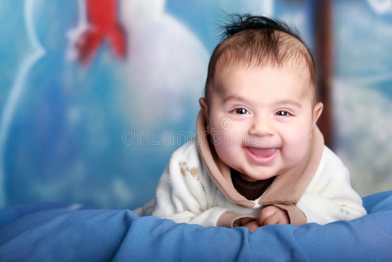 Smiling baby stock image. Image of face, laugh, children - 12270177