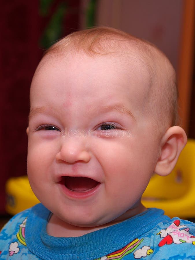 Smiling baby stock image. Image of portrait, childhood - 16649955