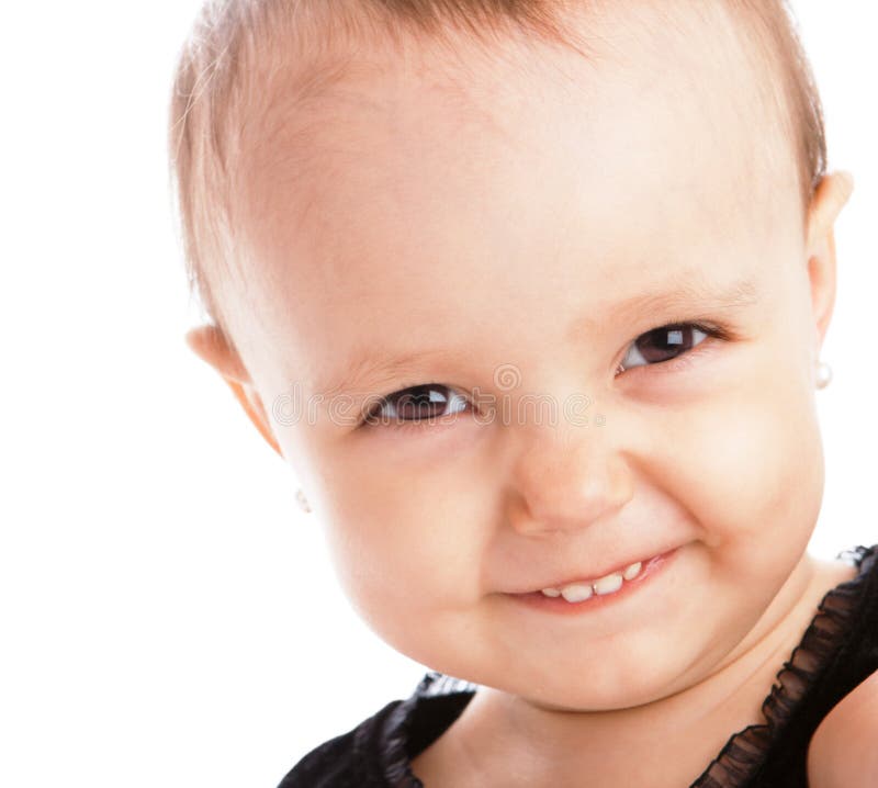 Smiling baby stock photo. Image of close, girl, innocence - 9187814