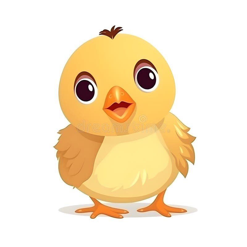 Smiling Baby Chick Character Stock Illustration - Illustration of ...