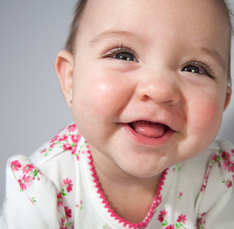 Laughing Baby stock photo. Image of pose, beautiful, smile - 19826598