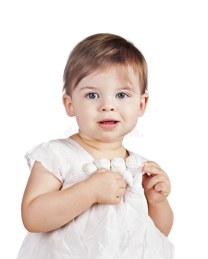 Smiling baby girl stock photo. Image of childhood, isolated - 23919190