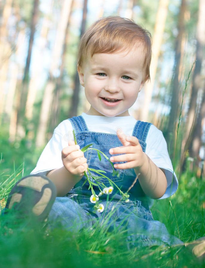 Smiling baby at the park stock photo. Image of good, face - 20842710