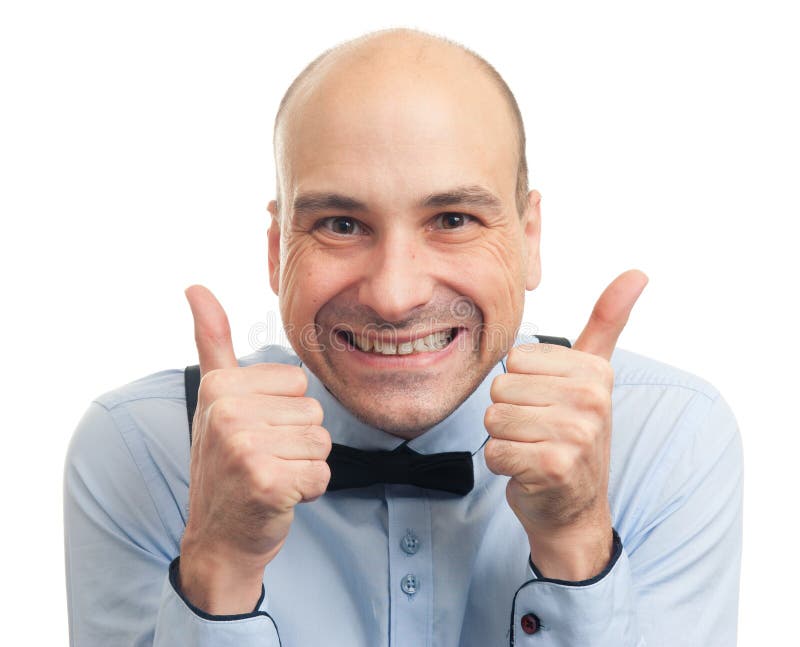 Smiling Bald Head Man in Sunglasses Stock Image - Image of hairline ...