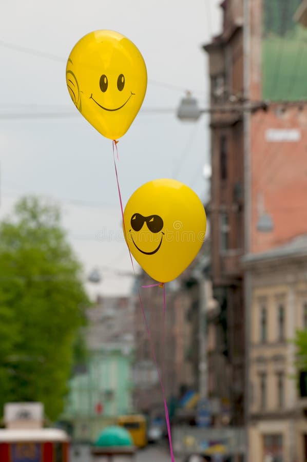 Smiling balloons stock image. Image of balloons, funny - 42711137