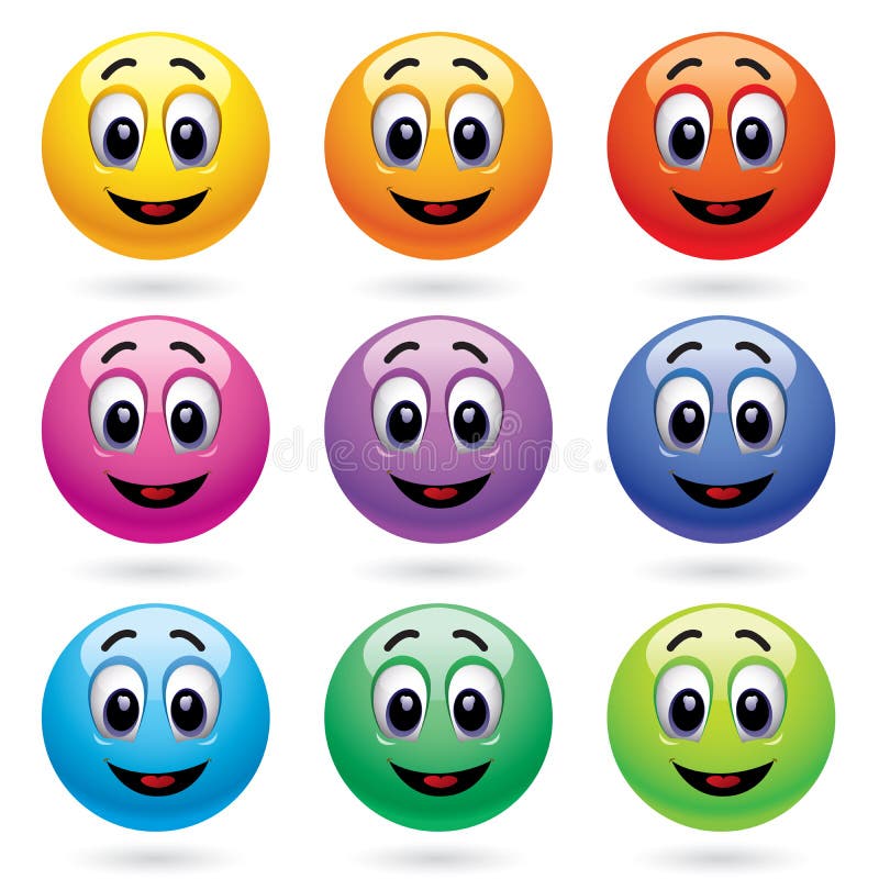 Smiley balls stock vector. Illustration of amor, flirting - 11728355