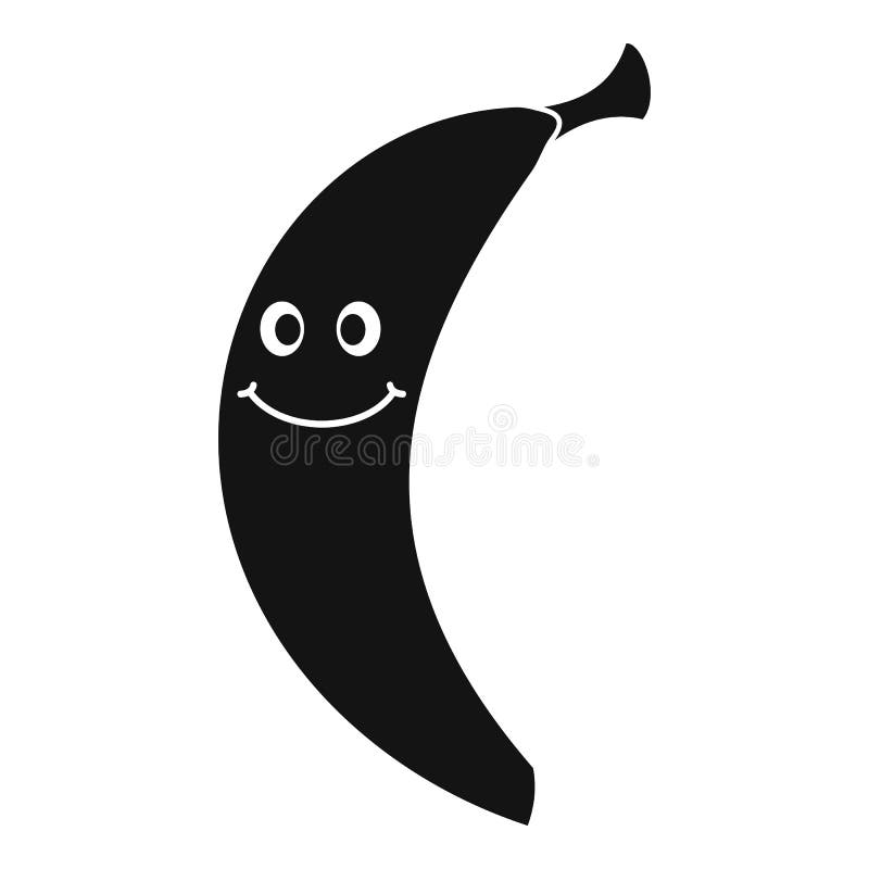 Smiling banana icon simple stock vector. Illustration of bunch - 91905790
