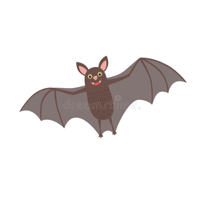Smiling bat flying stock vector. Illustration of silhouette - 93366304
