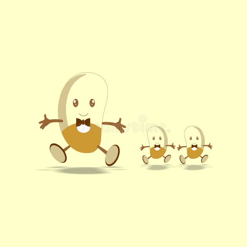 The Smiling Beans stock illustration. Illustration of children - 111384006