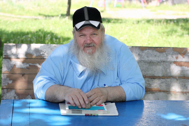 Smiling Bearded Elderly Man Stock Image Image Of Oldness Read 41102347