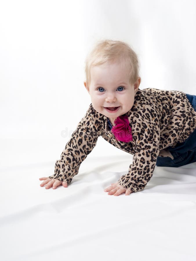 Smiling beautiful baby stock image. Image of childhood - 43460239