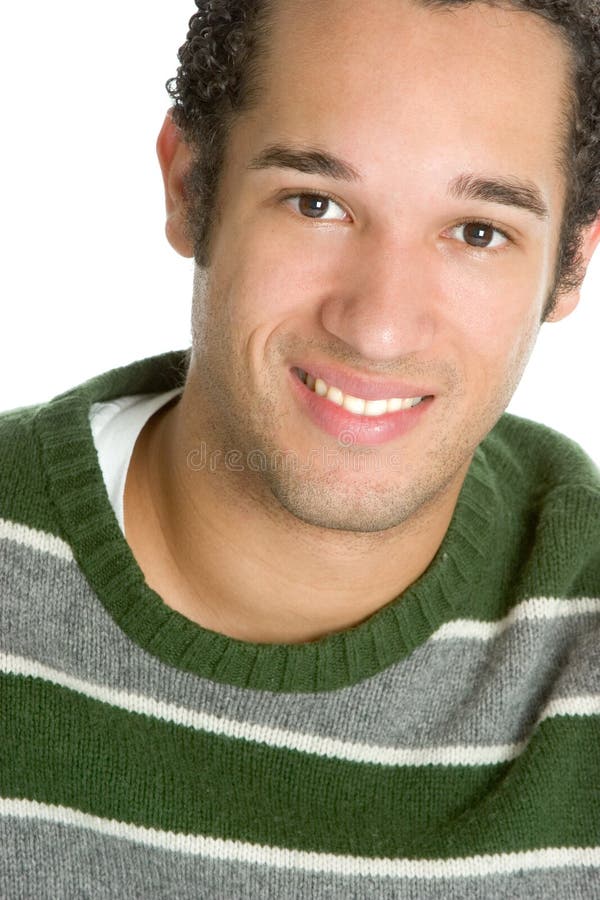 Smiling Black Man stock image. Image of white, teen, american - 3996397