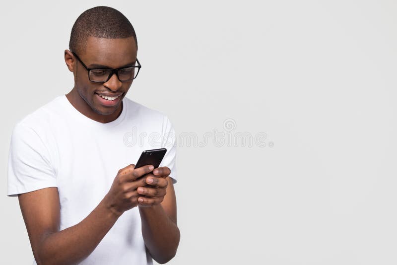 Black Man Hands Using Phone with Laptop at Home Stock Image - Image of ...