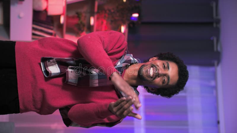 Smiling Black Young Man Clapping His Hands while Looking at the Camera ...
