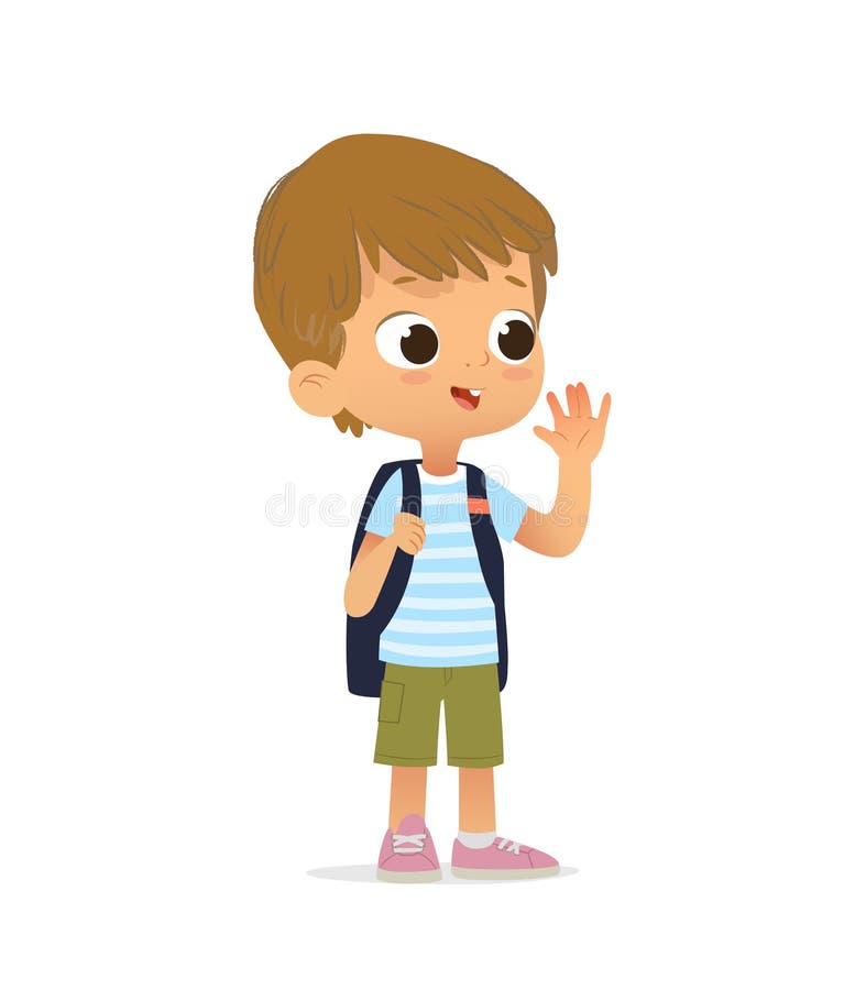 Boy Saying Hello Stock Illustrations – 405 Boy Saying Hello Stock ...