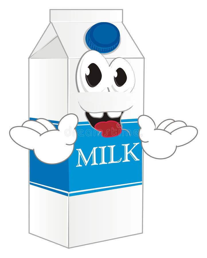 Cow and carton milk stock illustration. Illustration of funny - 128844485