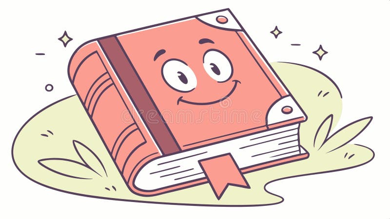 Smiling Book Character, Friendly Mascot for Reading and Education ...