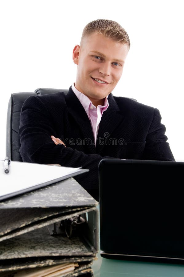 Smiling Boss Showing Thumbs Up with Both Hands Stock Image - Image of ...
