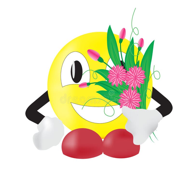 Smiley Flowers Stock Illustrations – 680 Smiley Flowers Stock ...