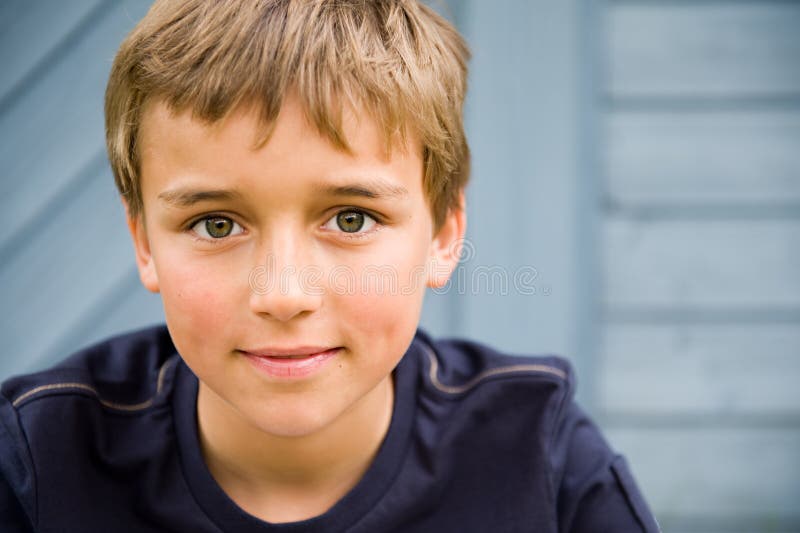 Smiling boy stock image. Image of blue, portrait, smile - 14320995