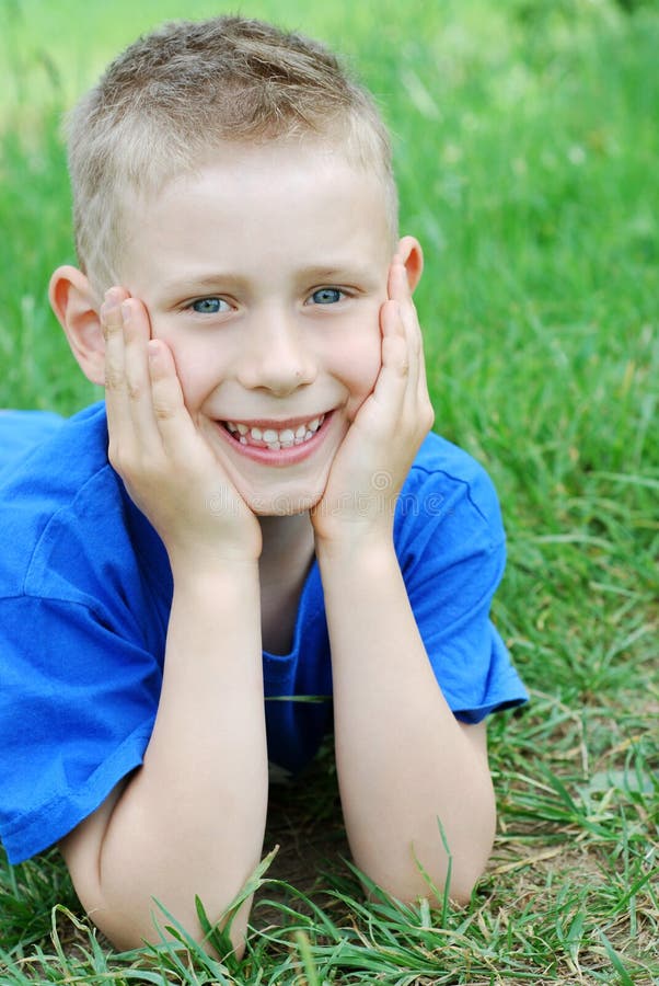 Smiling boy stock image. Image of copy, blue, european - 20310675