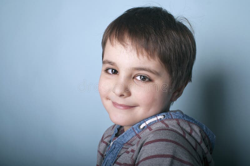 Smiling boy stock image. Image of hand, portrait, isolation - 28936805