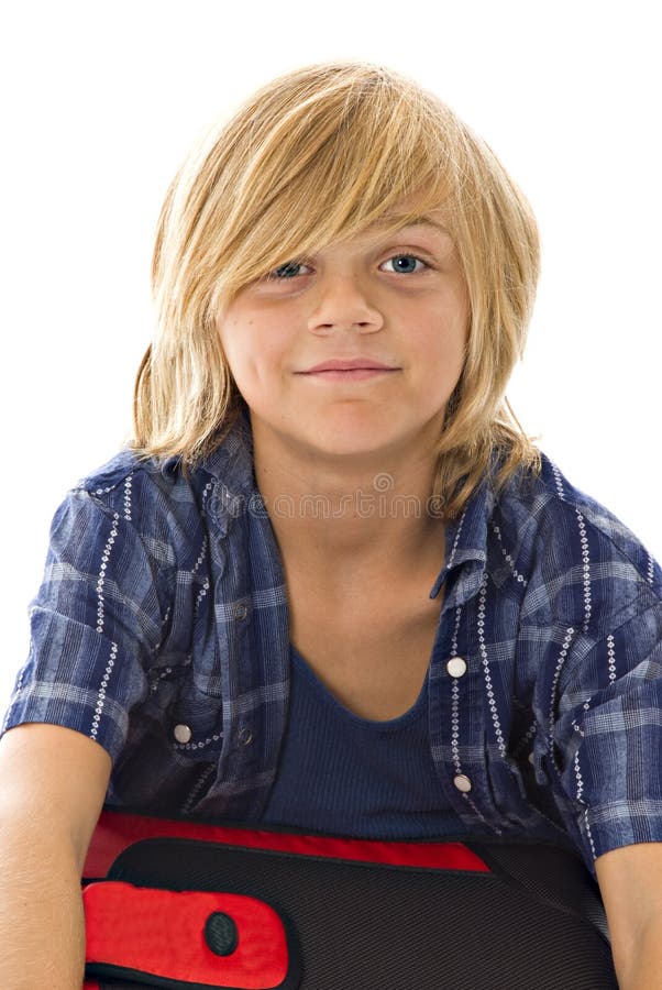 Smiling boy with binder stock photo. Image of hazel, adolescent - 3322396