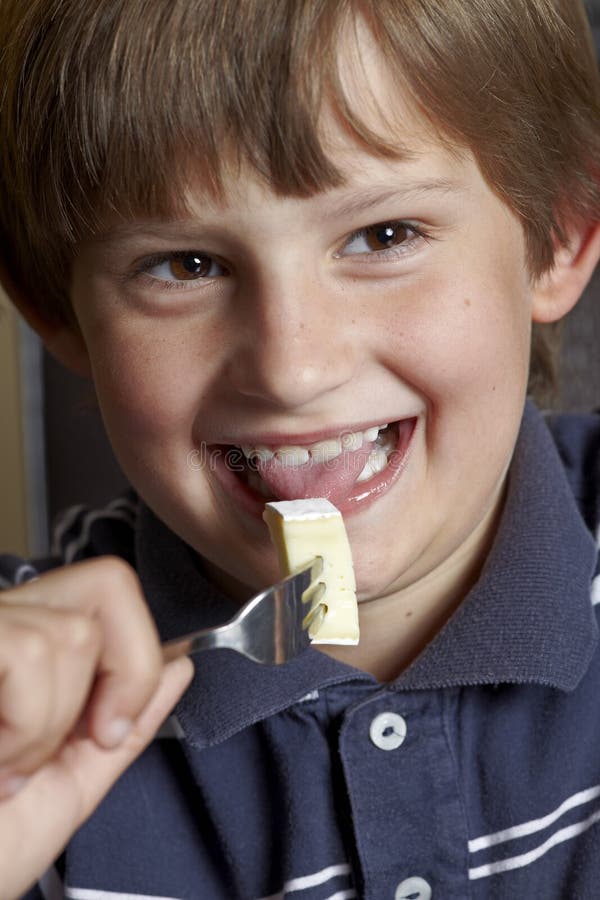 Smiling boy with cheese stock photo. Image of dinner - 17373866