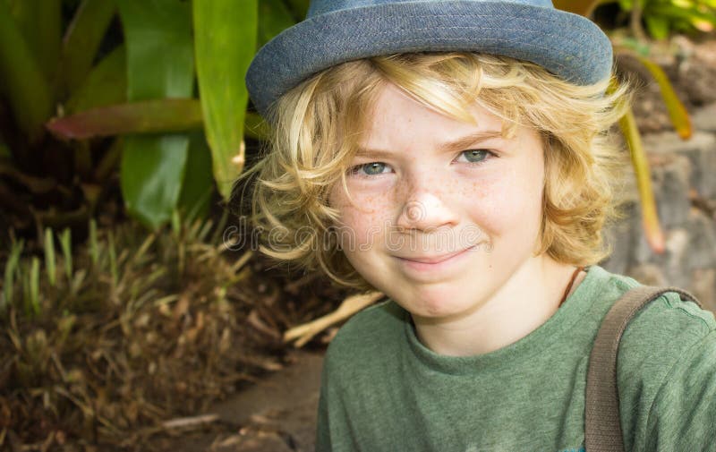 Smiling boy child outside stock photo. Image of caucasian - 26871540