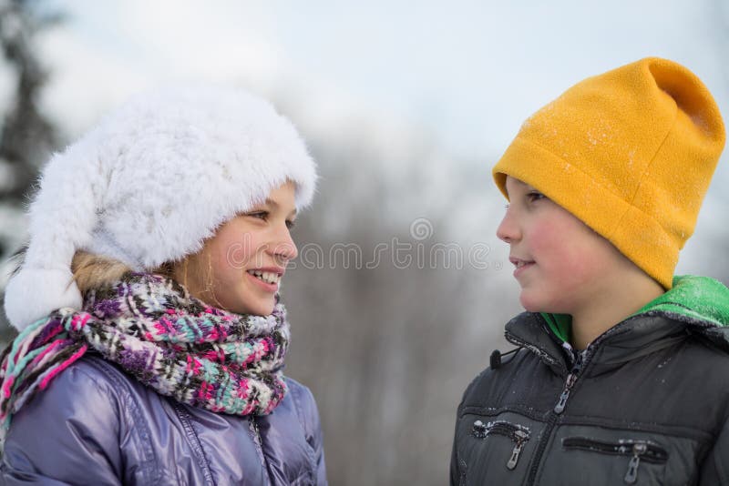 Boy and Girl Look with Love Stock Image - Image of romance, smile: 5451313