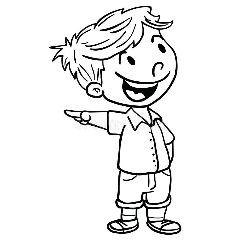 Boy Pointing Finger Bubble Black Stock Illustration - Illustration of ... Boy Pointing Finger Bubble Black Stock Illustration - Illustration of ...
