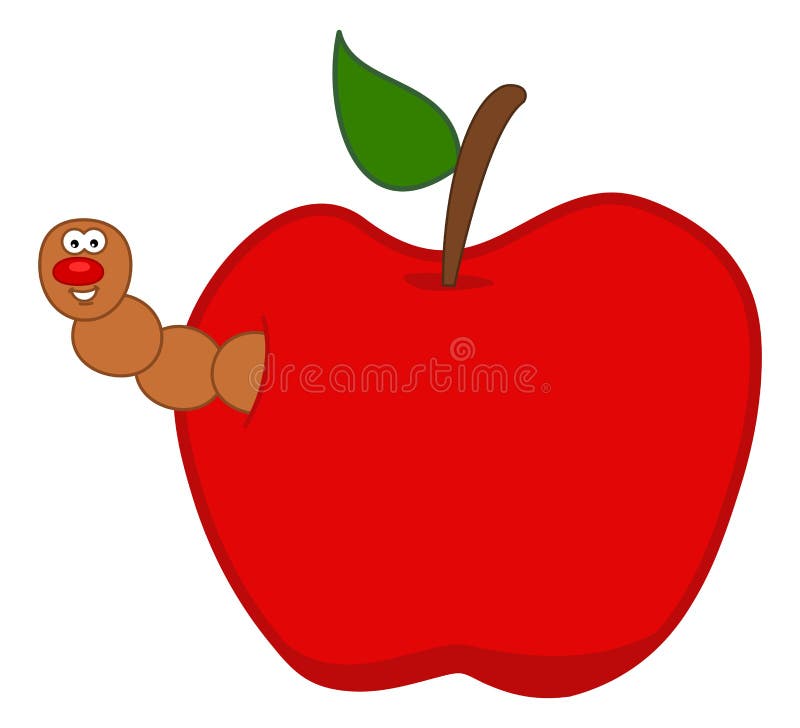 Red Apple Maggot Cartoon Stock Illustrations – 133 Red Apple Maggot ...