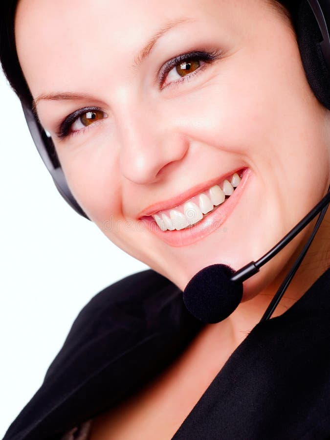 Help Desk Woman with Headset Stock Image - Image of online, business ...