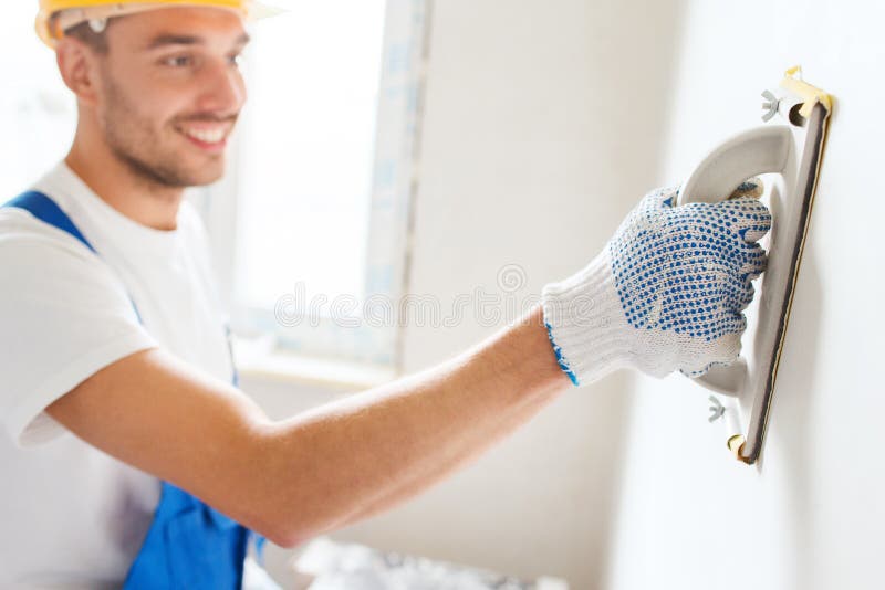 Smiling Builder Inspector Worker Stock Photo - Image of clipboard ...