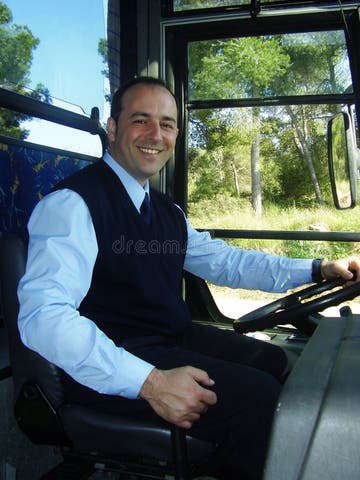 Smiling Bus Driver stock photo. Image of friendly, employment - 2276494