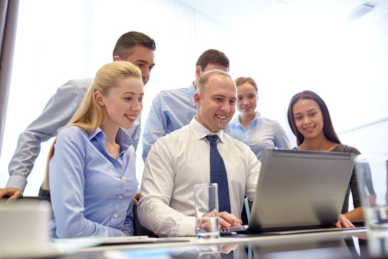 Business people smiling stock photo. Image of gratified - 8291756