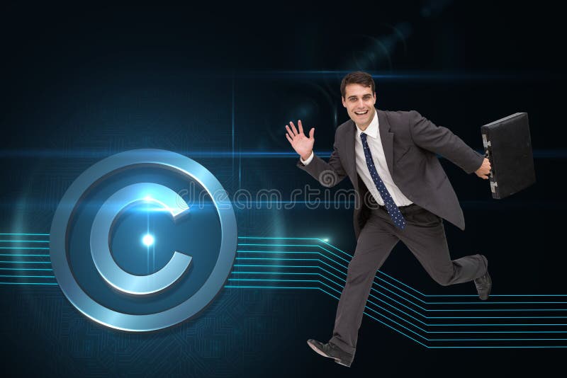 Smiling Businessman in a Hury Stock Image - Image of caucasian ...