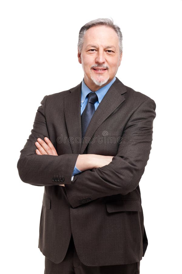 Smiling Businessman Isolated on White Stock Image - Image of isolated ...